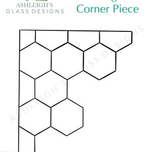 Stained Glass Pattern - Hexagon Corner Piece - Etsy