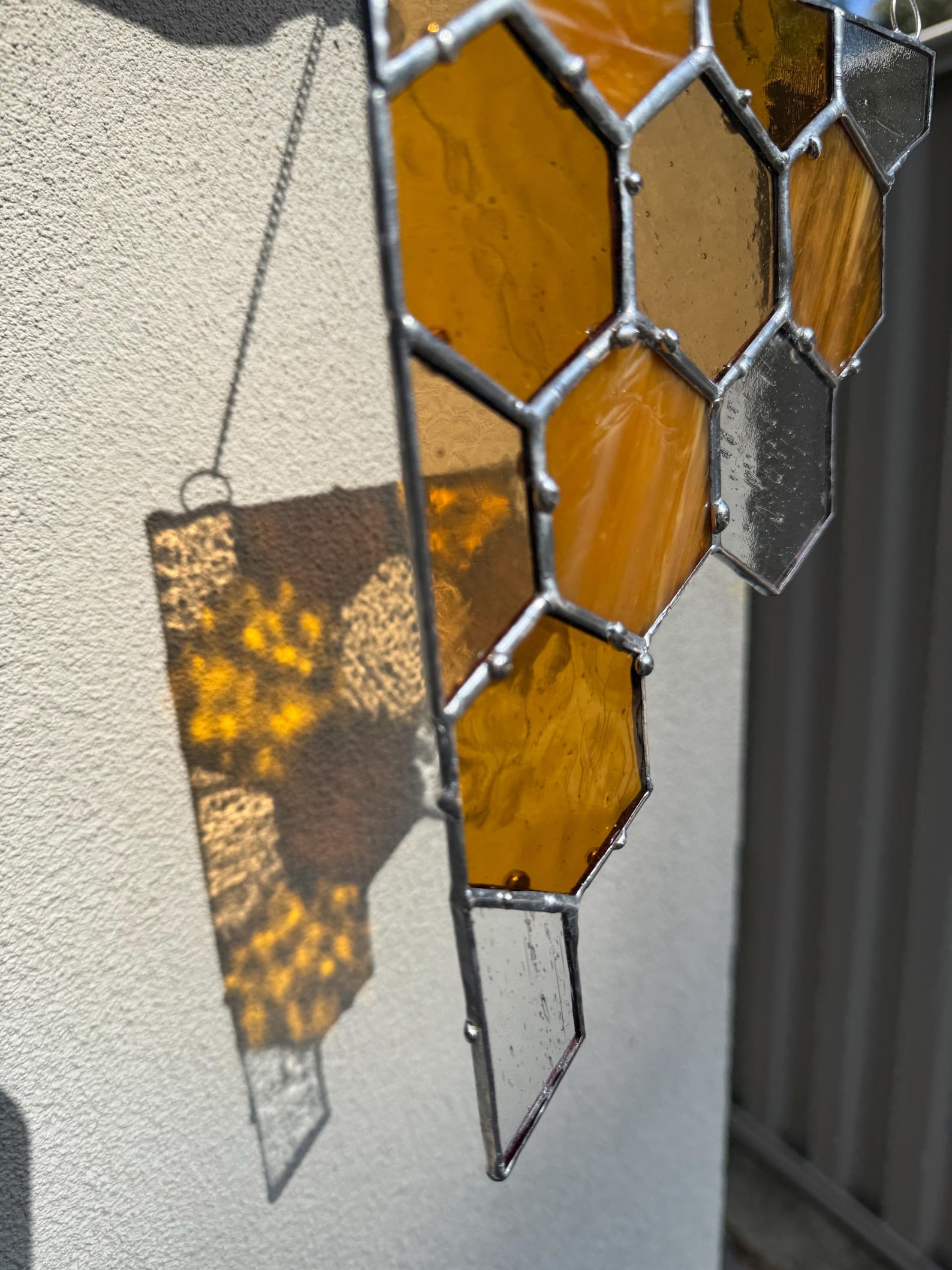 Stained Glass Pattern - Hexagon Corner Piece - Etsy
