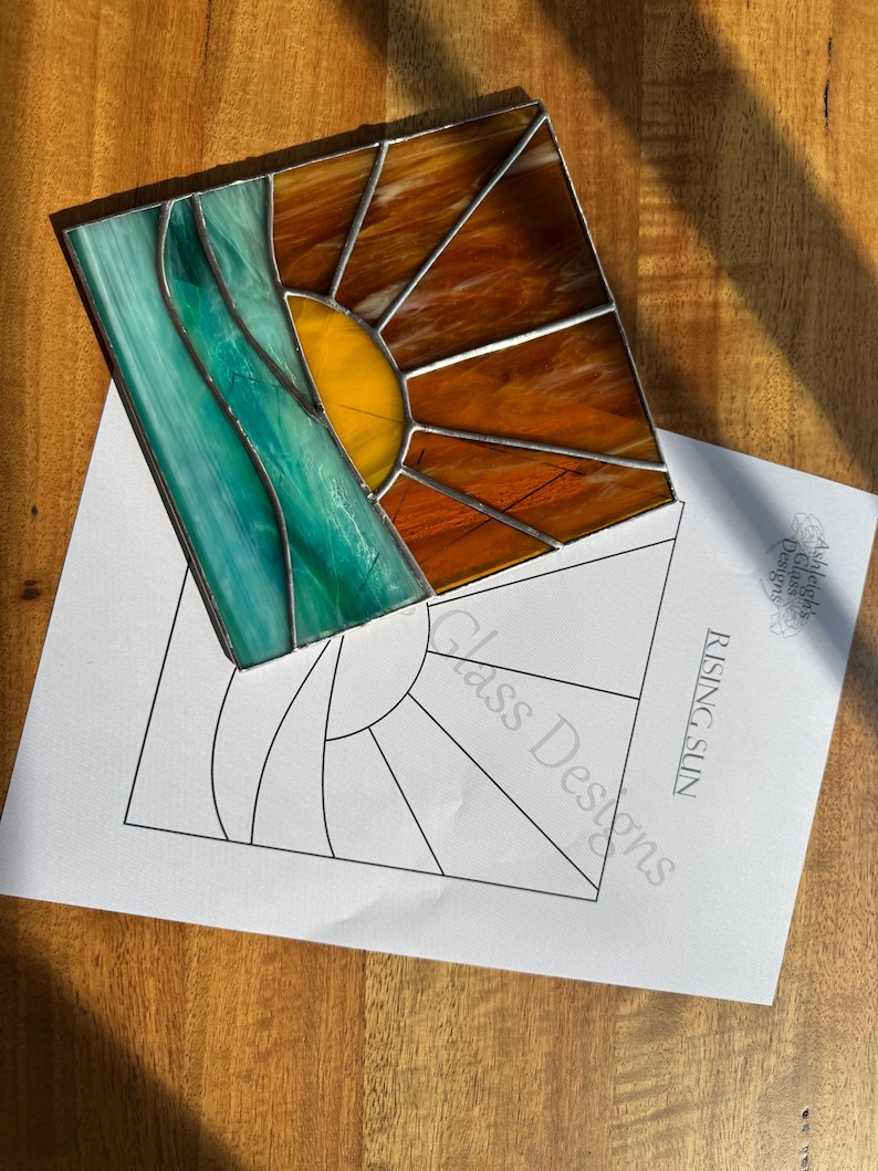 Stained Glass Pattern - Rising Sun - Etsy
