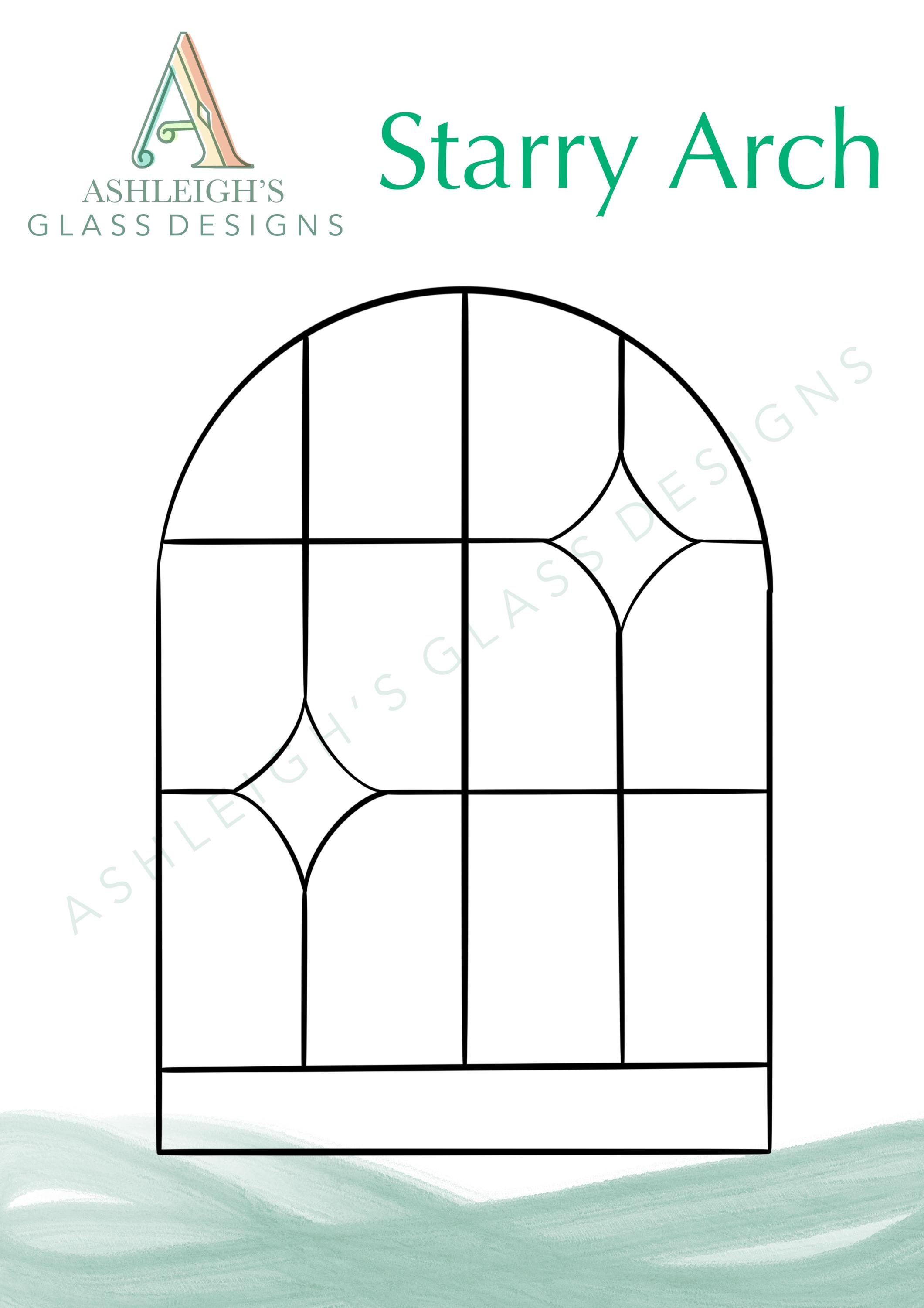 Stained Glass Pattern - Starry Arch - Etsy