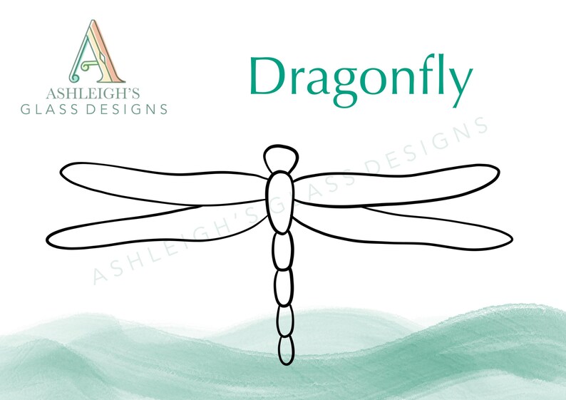 Stained Glass Pattern - Dragonfly - Etsy