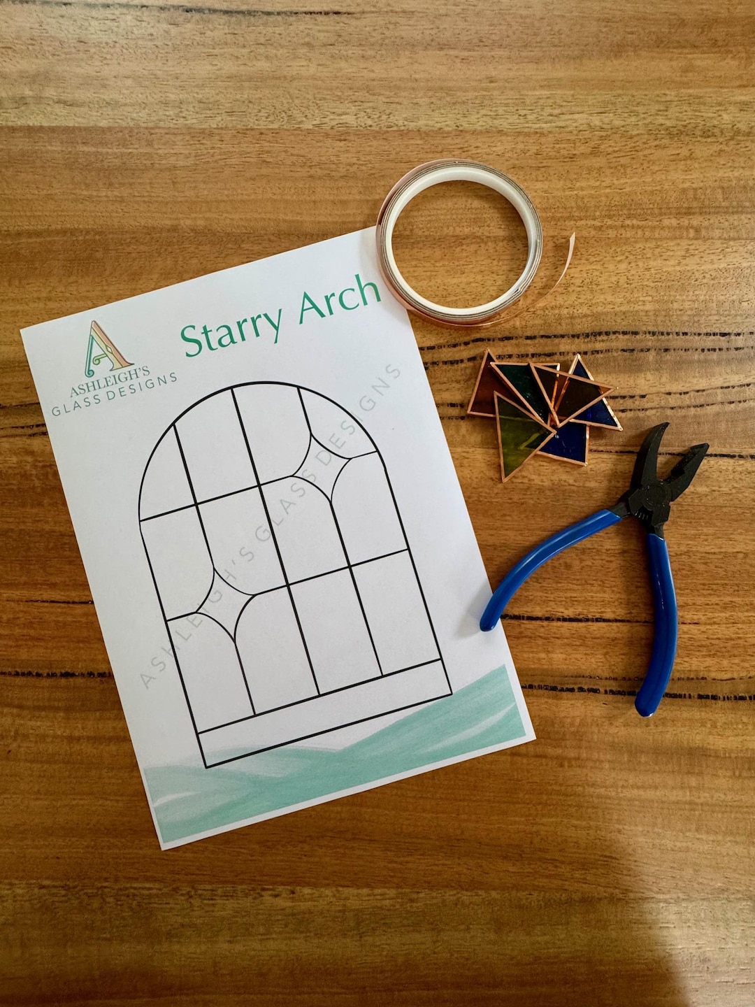 Stained Glass Pattern - Starry Arch - Etsy