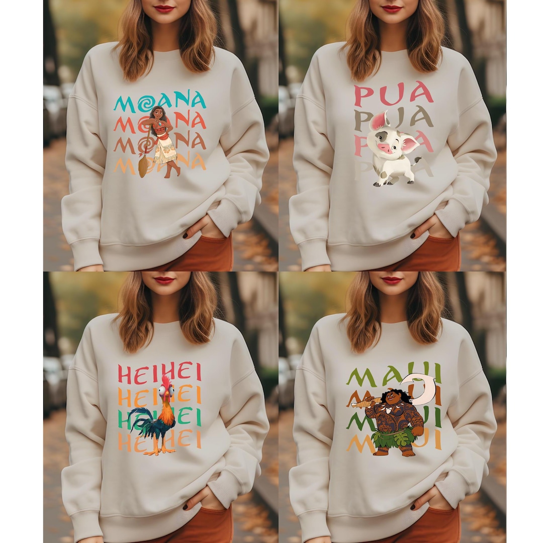 Moana 2 Movie Sweatshirts, Matching Moana Characters Hoodies, Moana ...