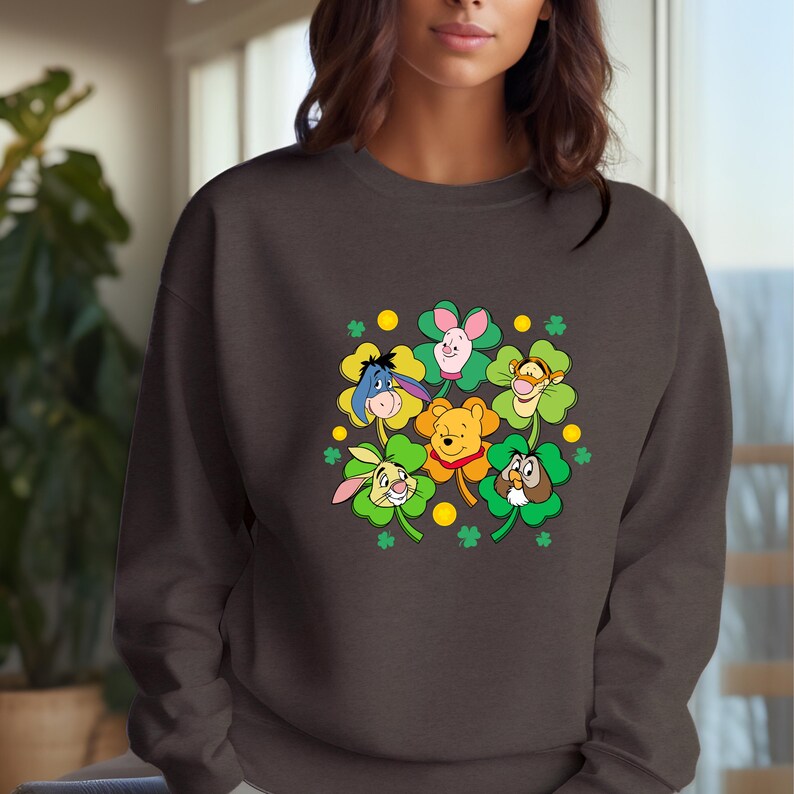 Winnie the Pooh St Patrick's Day Sweatshirt, Happy St Patrick's Day ...