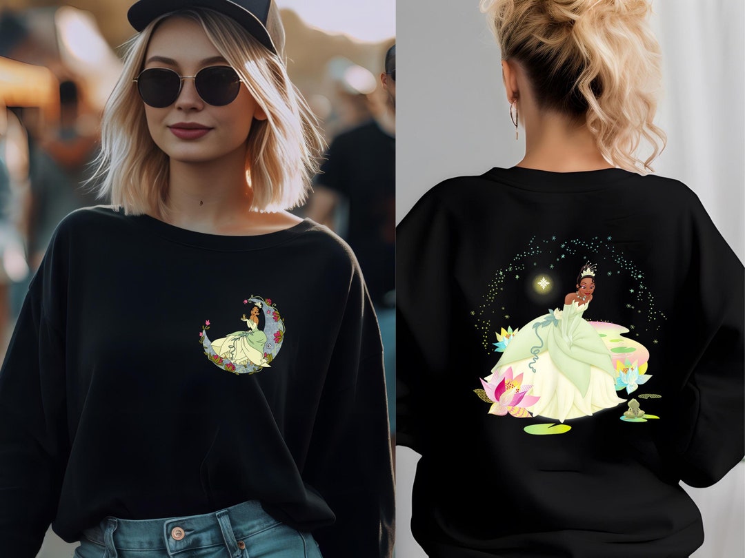 Disney Princess Tiana Sweater, Tiana on the Moon Hoodie, Tiana and Frog ...