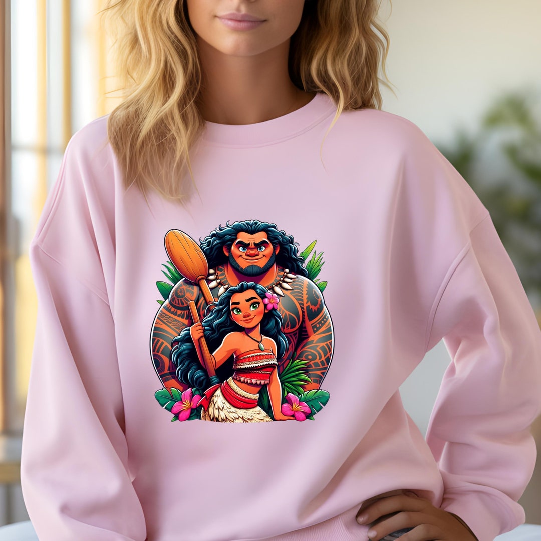 Moana and Maui Sweatshirt, Mona Movie Sweater, Disney Princess Moana ...