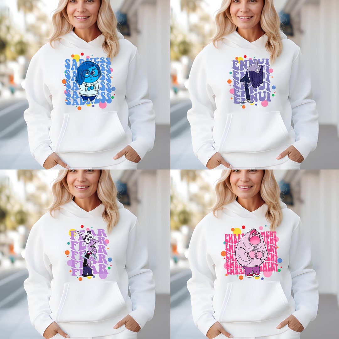 Inside Out Characters Sweatshirt, Comfort Colors Inside Out Hoodie ...