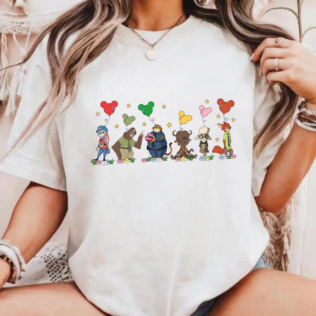 Zootopia2 Movie Shirts, Nick Gazelle Judy Flash Balloons Tee - Etsy