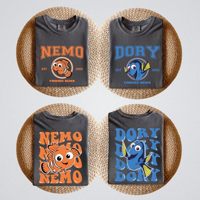 Pixar Finding Nemo Shirt, Matching Nemo and Dory Tees, Finding Dory Tee ...