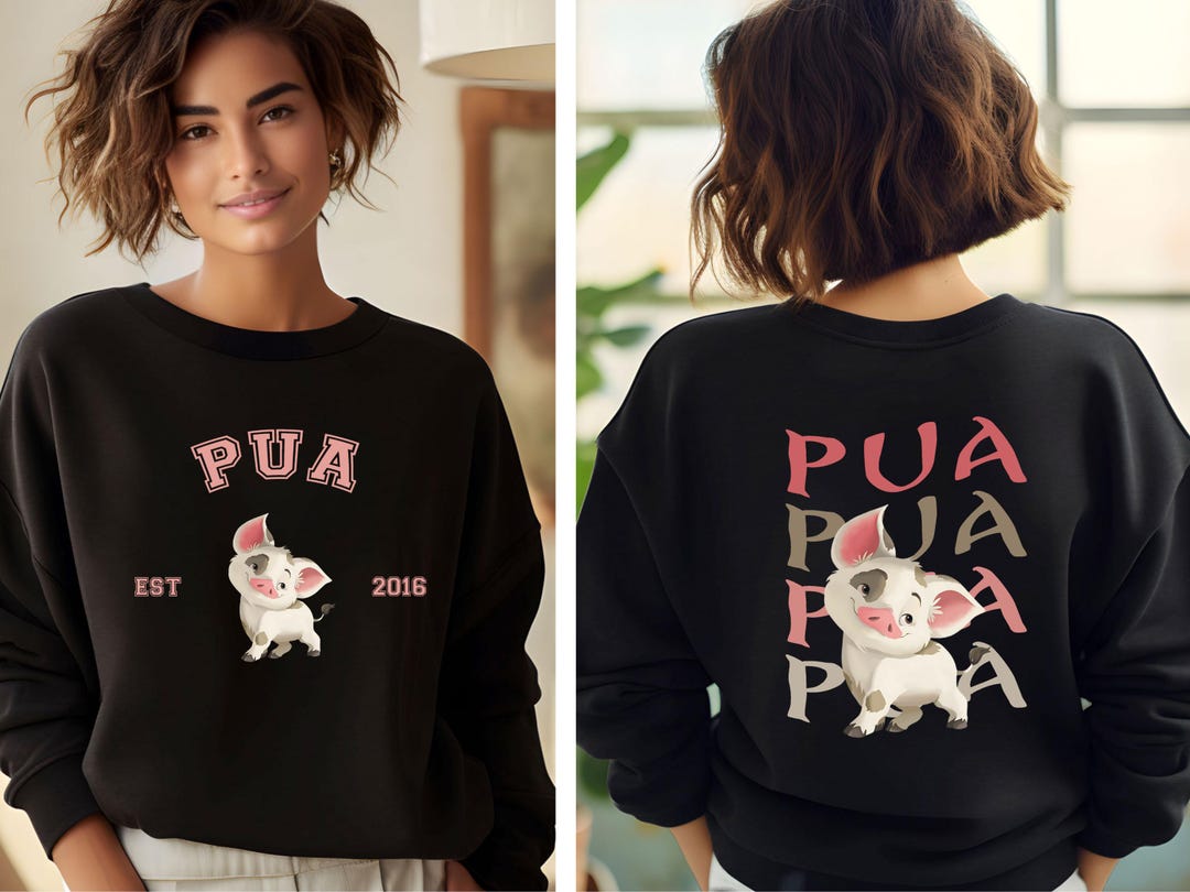 Pua Sweatshirt, Moana's Pig Pua Hoodie, Moana Movie Sweater, Matching ...