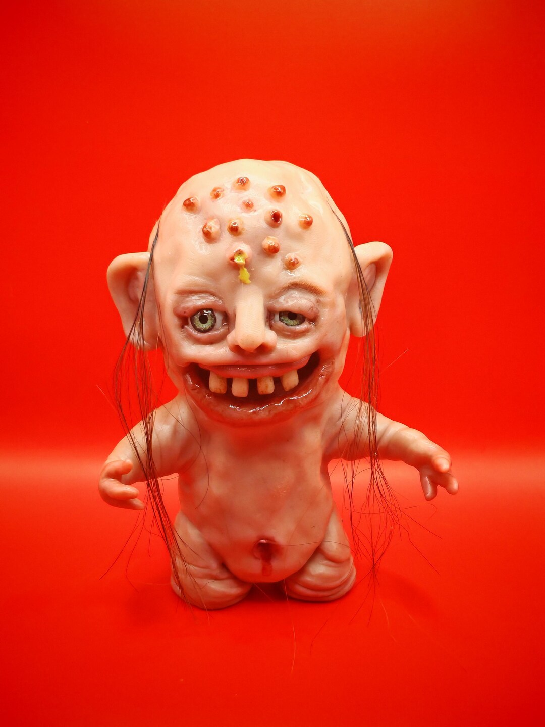 Fetus Rictus - Grotesque Clay Sculpture, Dark Horror Art, Creepy Gothic ...