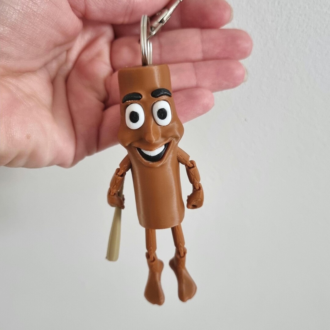 Tung Tung Tung Sahur Meme Keyring - Italian Brainrot 3D Printed ...