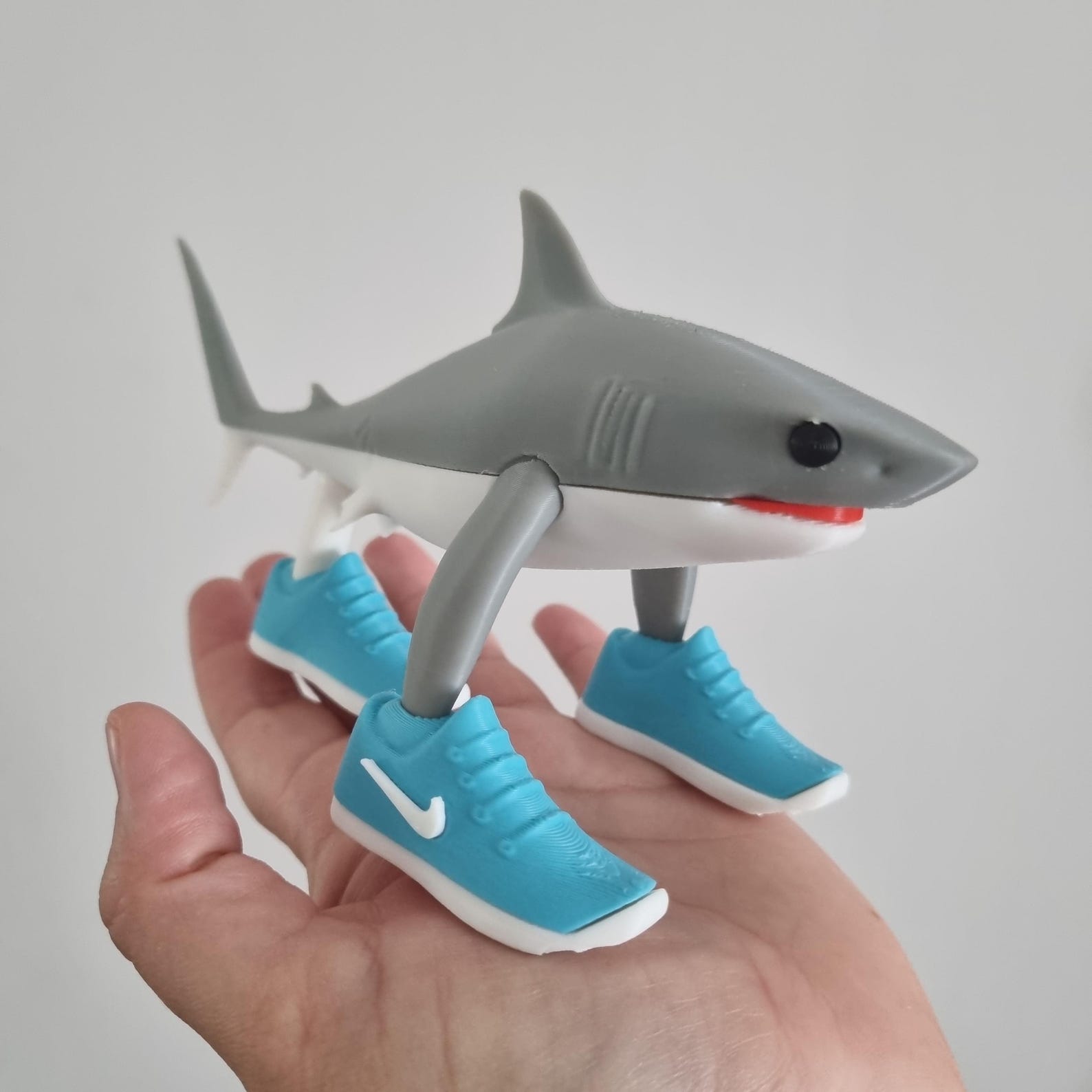 Large Tralalero Tralala Meme Toy - Italian Brainrot 3D Printed Figure ...