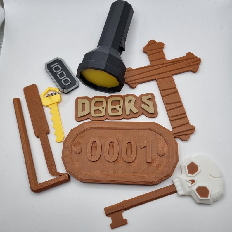 Roblox Doors Accessory Toy Bundle - Torch, Crucifix, Door Sign ...