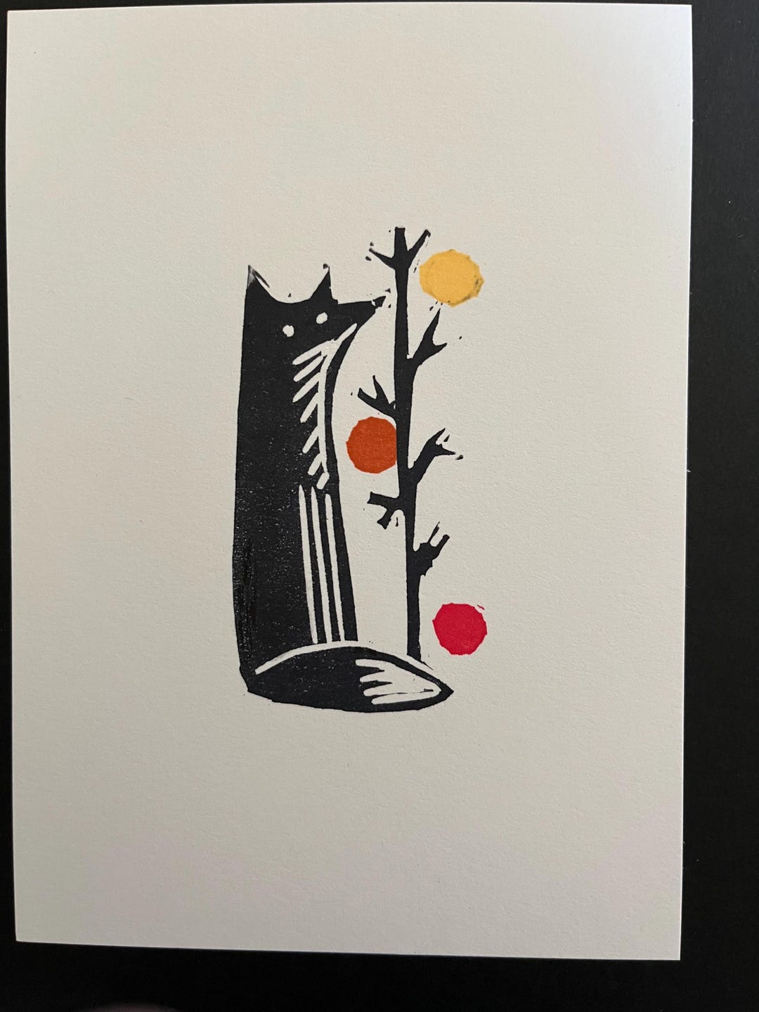 Fox Linocut Print-woodland Creature Home Decor - Etsy