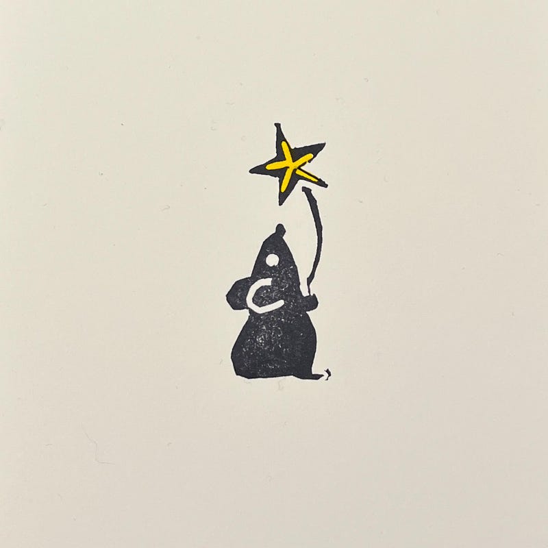 Linocut Art Stars - Etsy