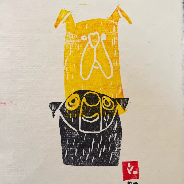 Dog Art Block - Etsy