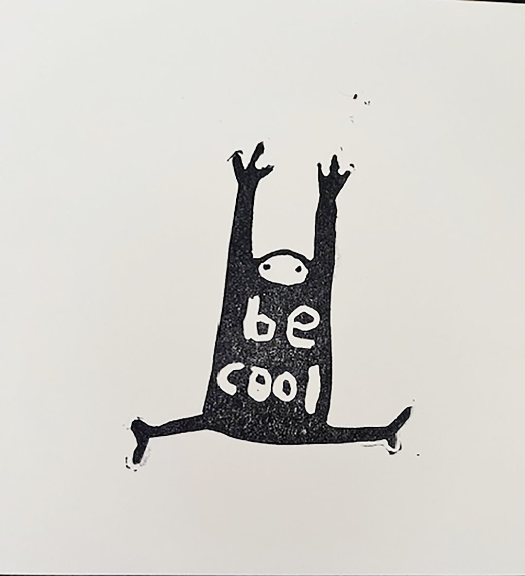 Be Cool Linocut - Etsy