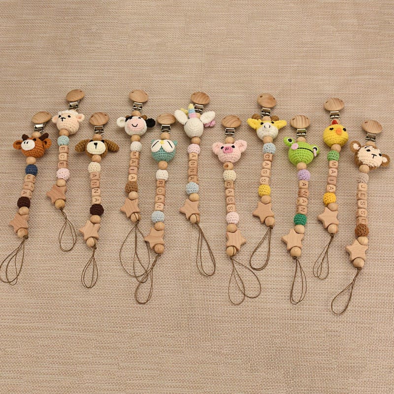 Pacifier Personalised Clip - Etsy UK