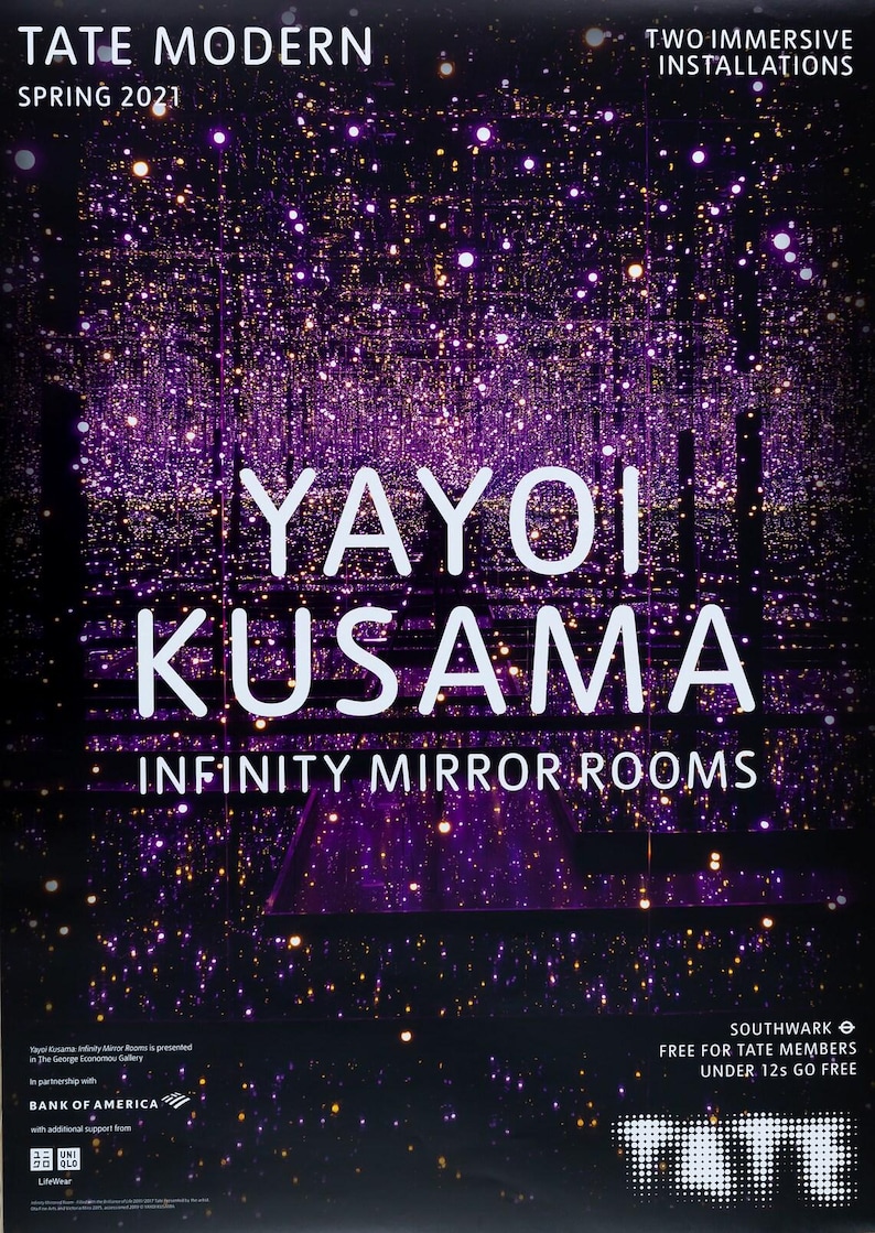 Yayoi Kusama: Infinity Mirror Rooms - Original Color Poster - Etsy