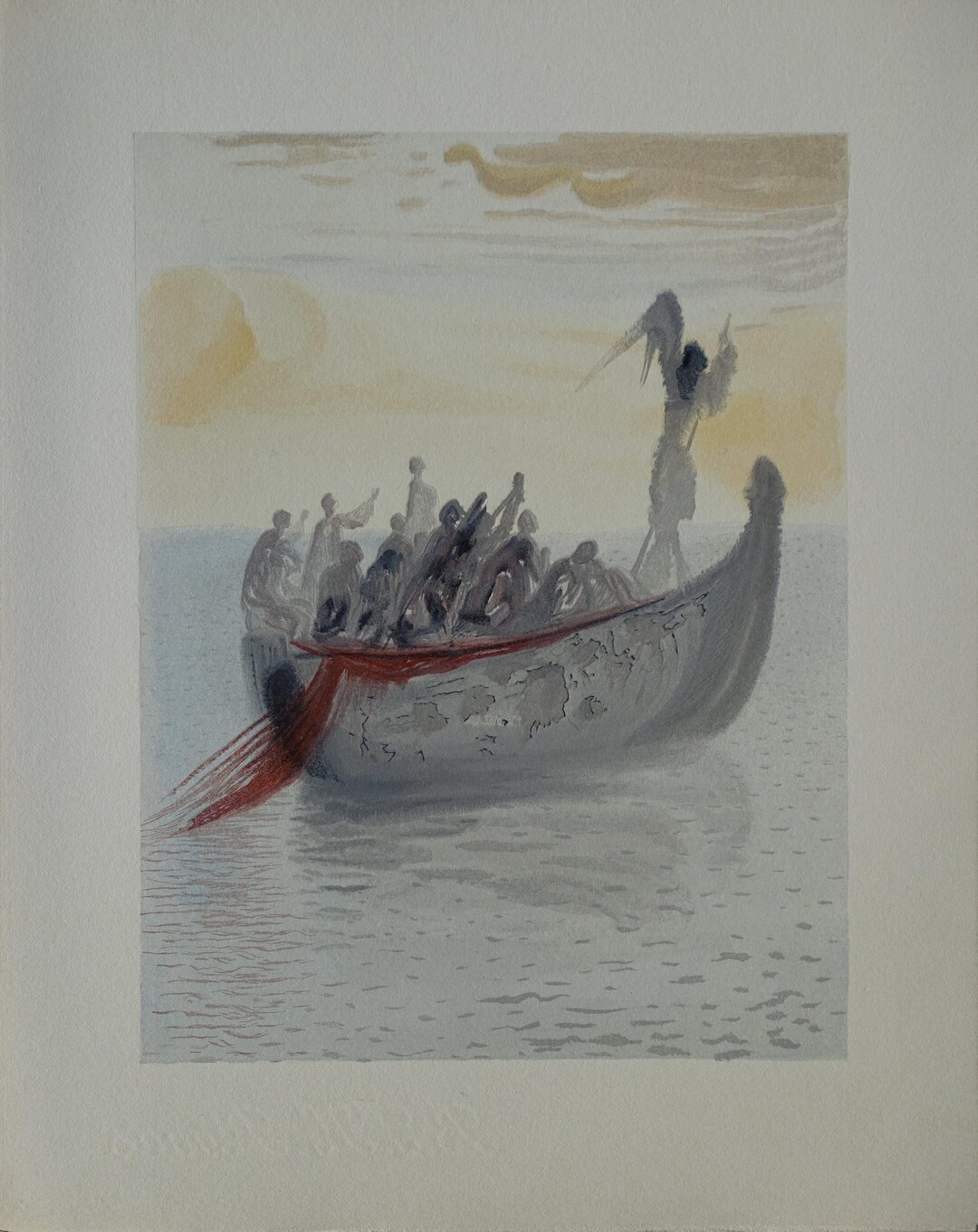 Salvador DALI: the Boatman's Boat - Original Wood Engraving - Etsy