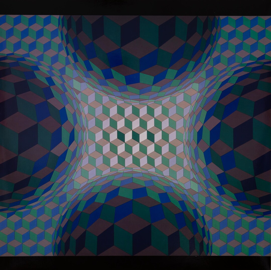 Victor VASARELY: CHEYT STRI Ton - Heliogravure - Etsy