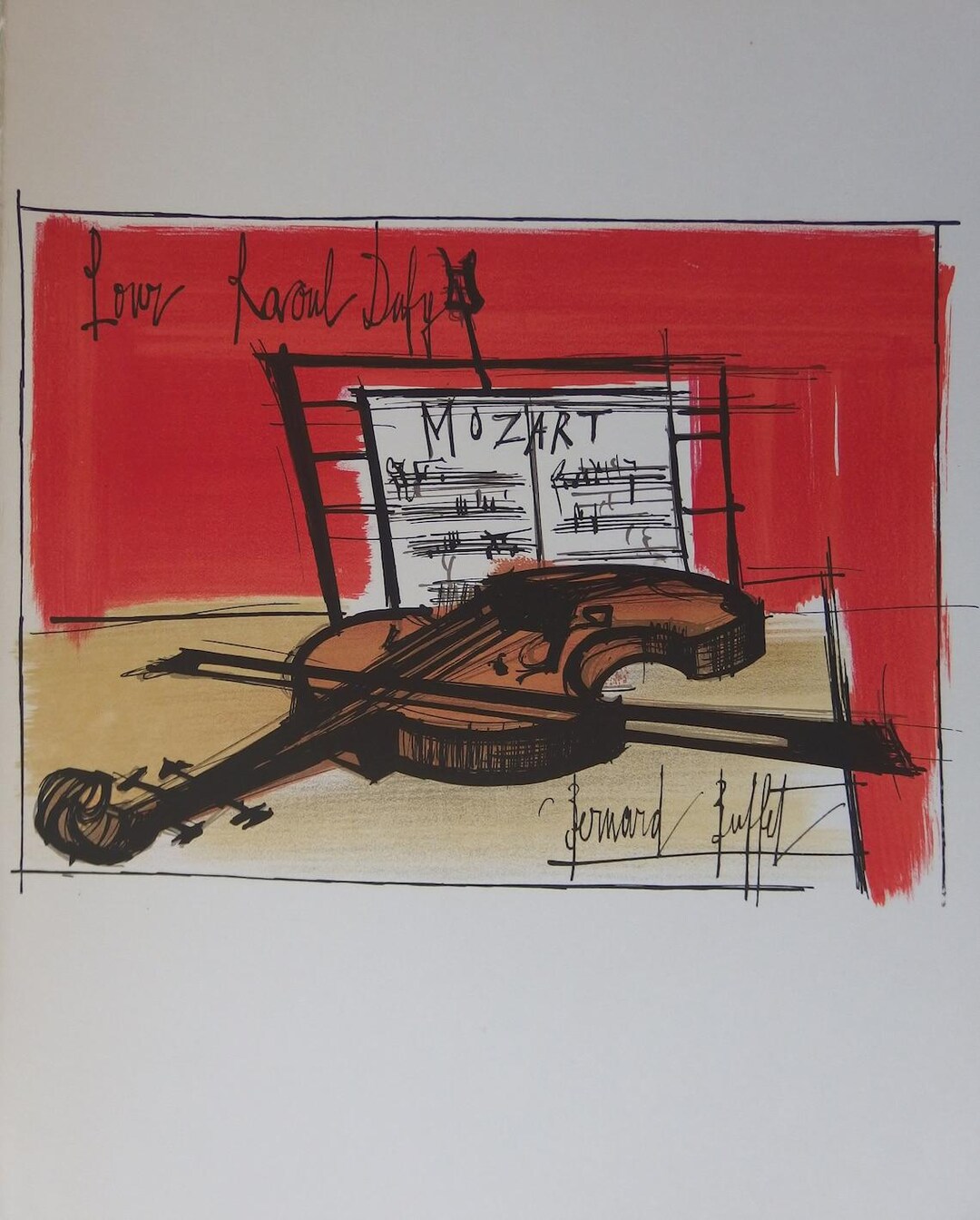 Bernard BUFFET: Still Life With Violin - Signed Lithograph - Etsy