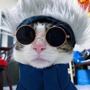 Gojo Satoru Wig & Eye Mask for Cats and Dogs, Jujutsu Kaizen Pet ...