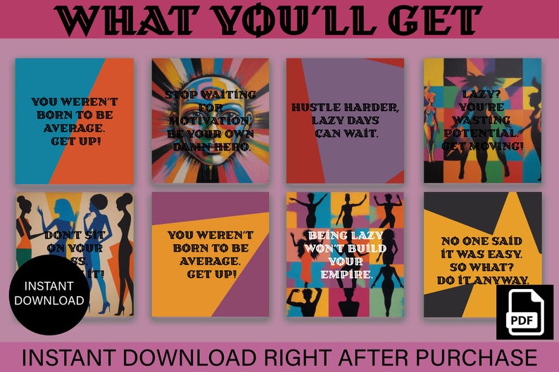 Empowering Printable Motivational Cards for Women Over 35 Kick Your Bad ...