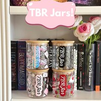 Customizable Mini Book Jar, Mini Book Display, TBR, Tiny Book Jar, Book ...