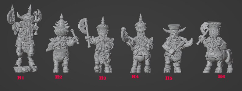 Chaos Dwarf Centaur (warhammer / DND / Etc); 2.10 Euro per Miniature - Etsy
