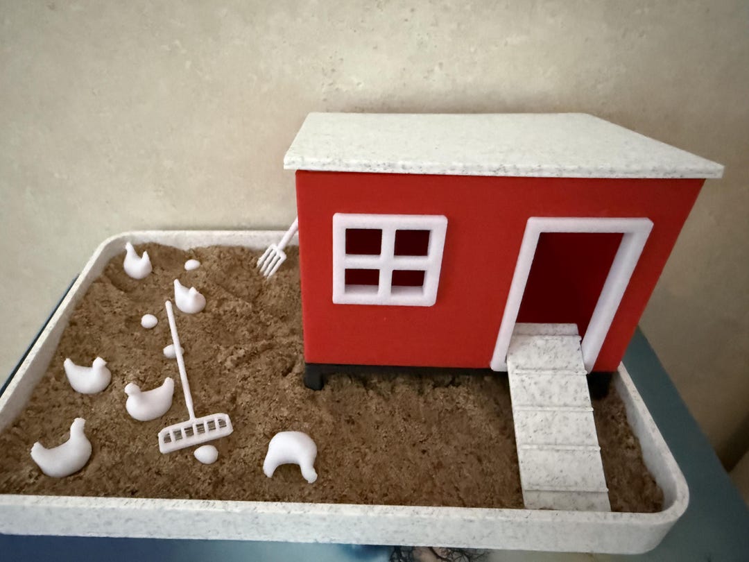Chicken Coop Sand Zen Garden, With Chickens and Eggs - Etsy