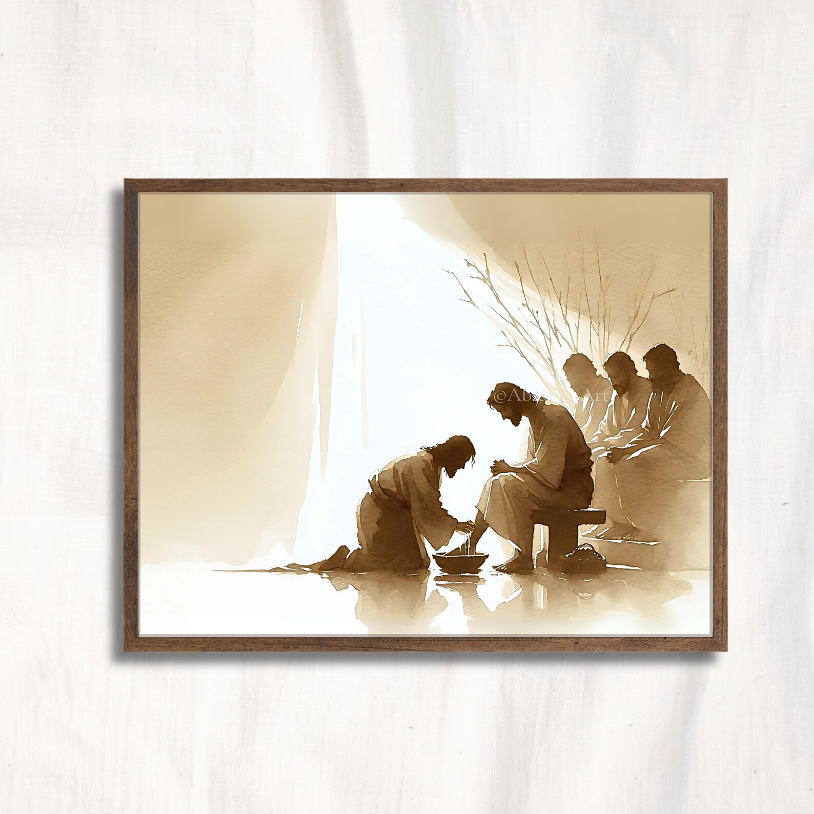 Foot Washing Holy Thursday, Jesus and Disciples Art, Maundy Thursday ...
