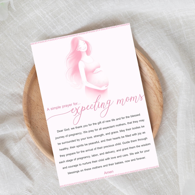 Prayer for Expecting Mom, Christian Pregnancy Card, Catholic Mother’s ...