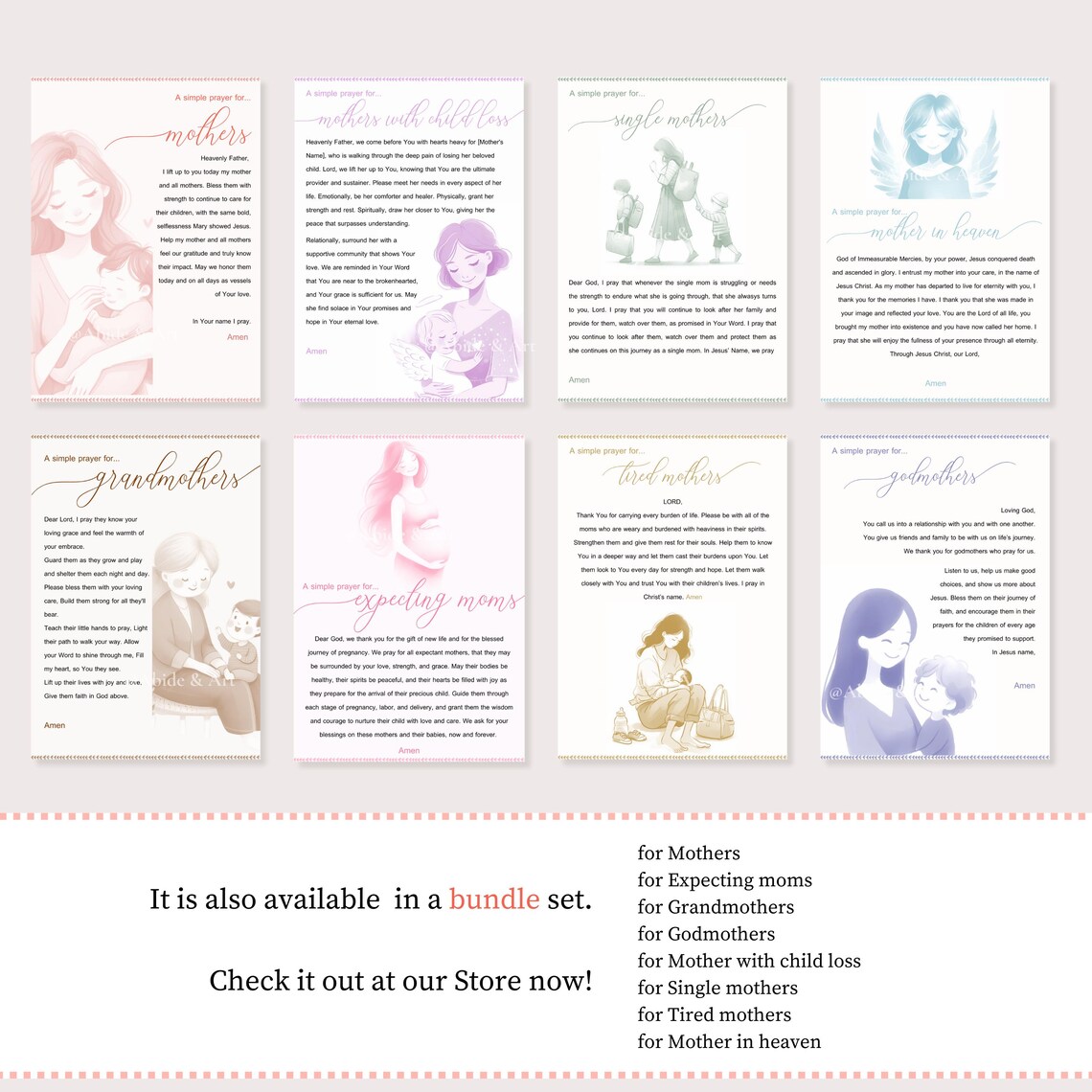 Godmother Prayer Card Spiritual Mother Prayer, Catholic Printable Gift ...