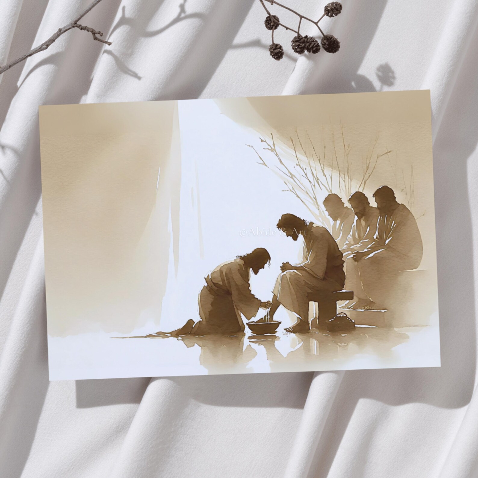 Foot Washing Holy Thursday, Jesus and Disciples Art, Maundy Thursday ...