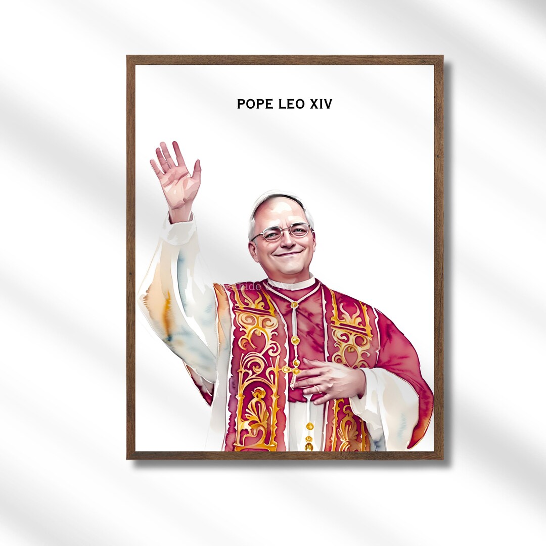 Pope Leo XIV, New Pope Habemus Papam, Catholic Prints, Religious ...