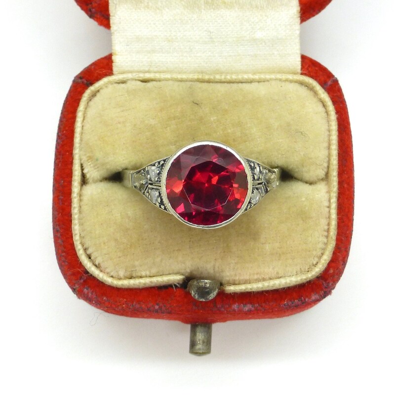 Art Deco Ruby Ring - Etsy