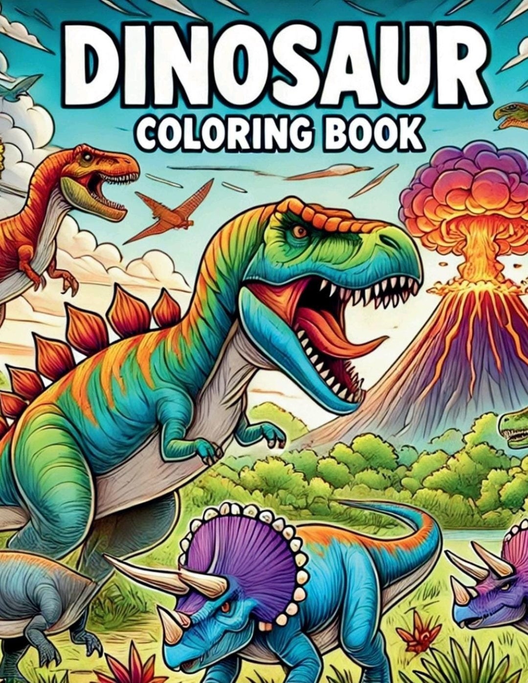 Dino Safari: Roar Into Color - Etsy