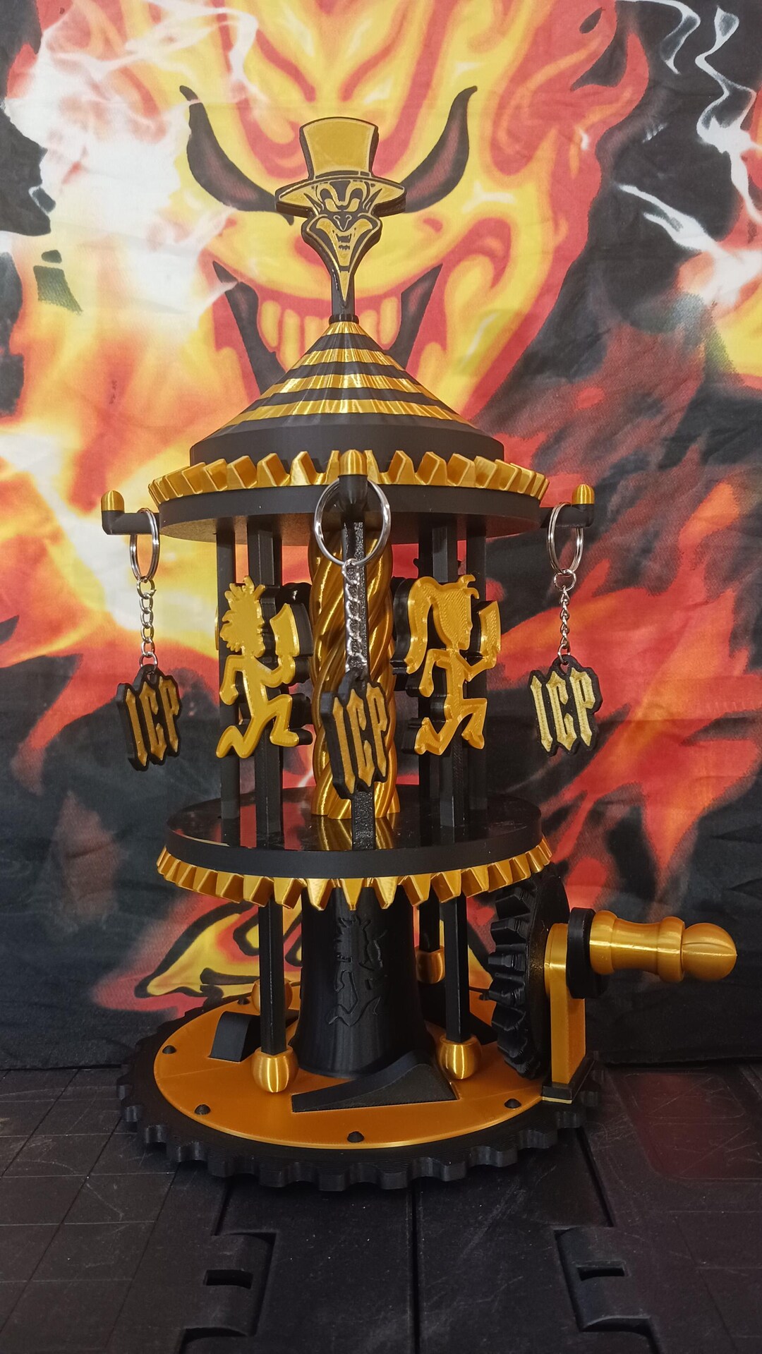Ringmaster Hand Crank Carousel ICP Juggalo Hatchetman Keychain Charm ...