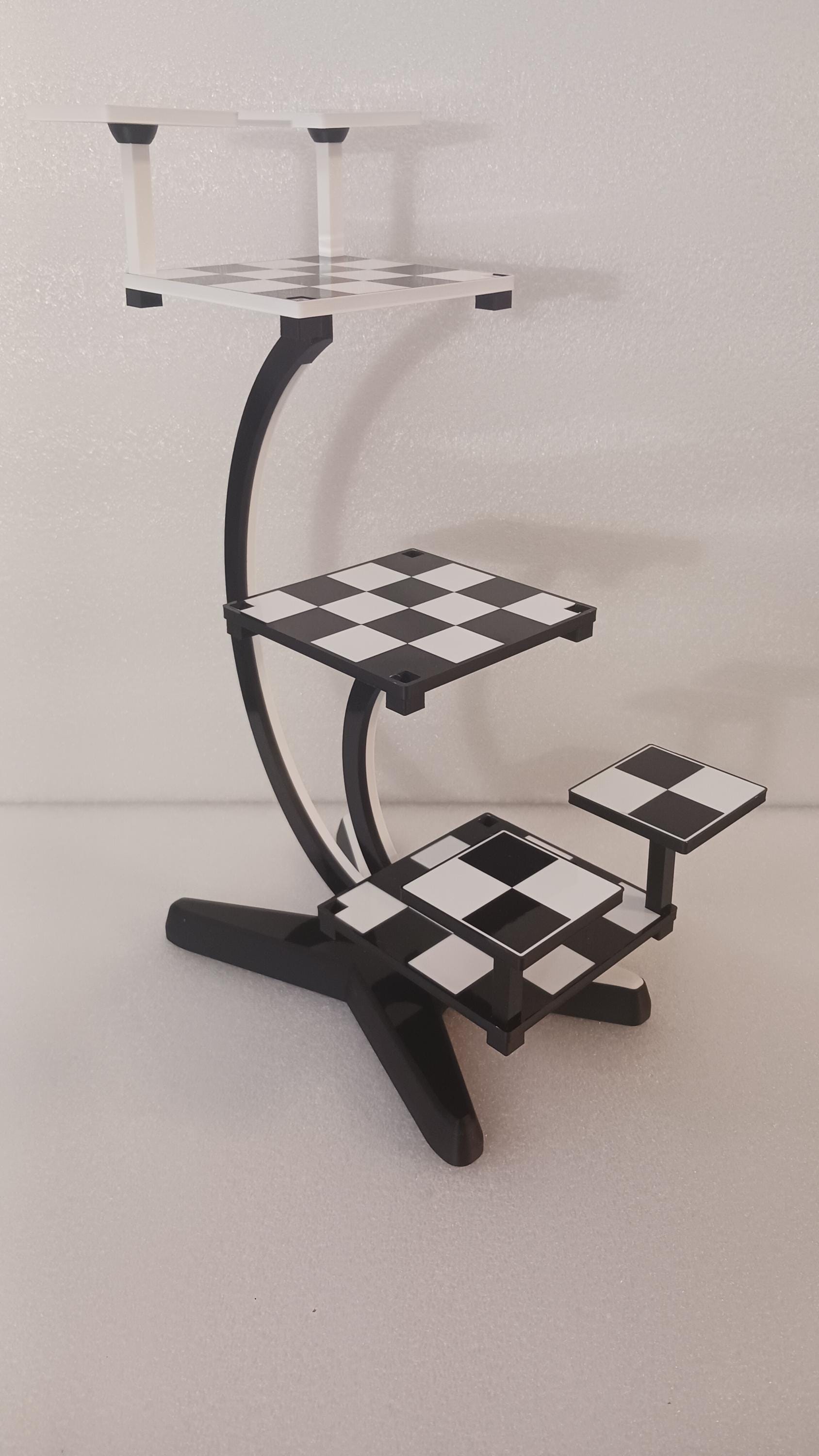 Tridimensional Chess Set Black White - Etsy