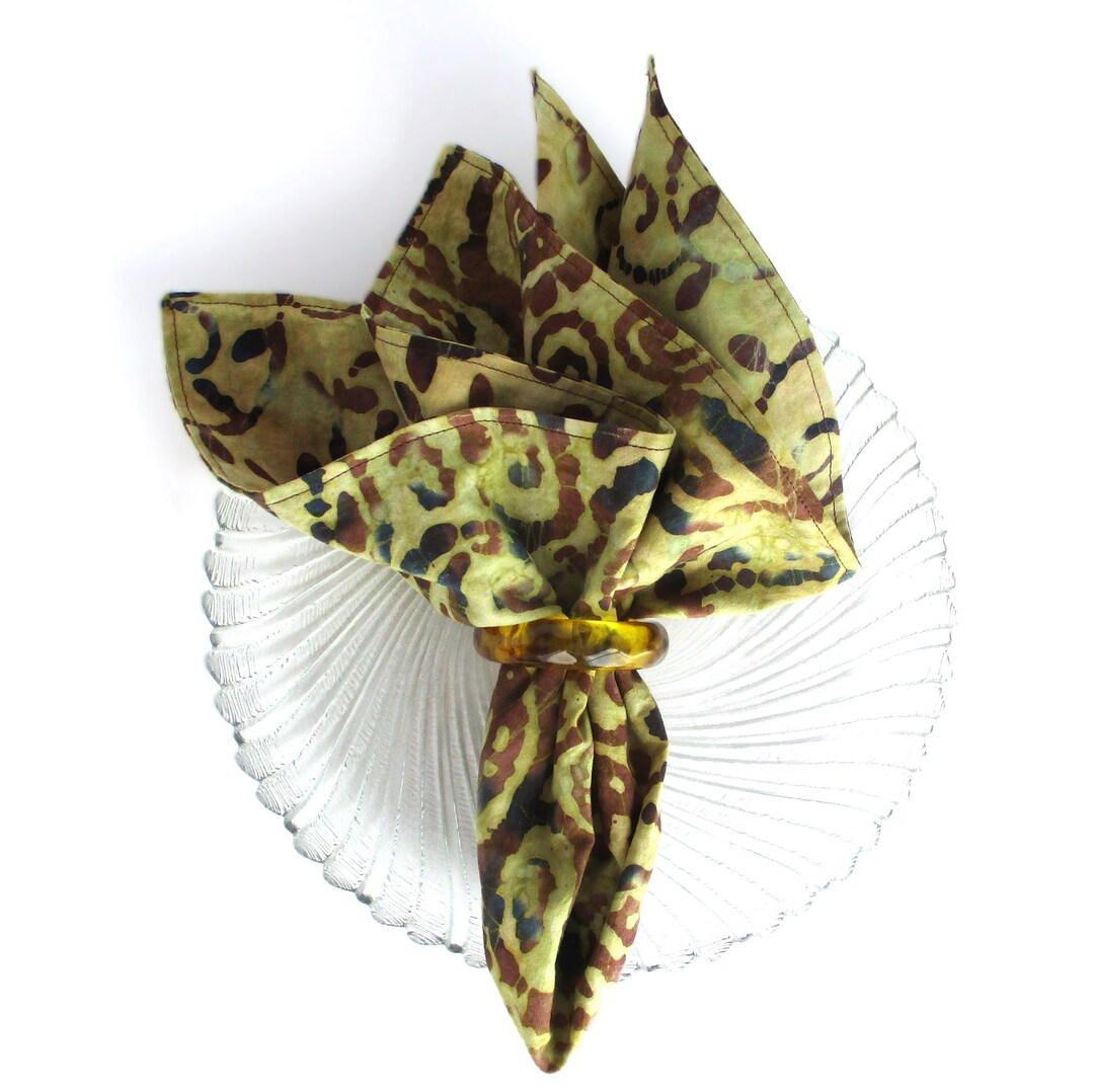 Reversible Handmade Cotton Napkins Set of 4 Batik Napkins - Etsy