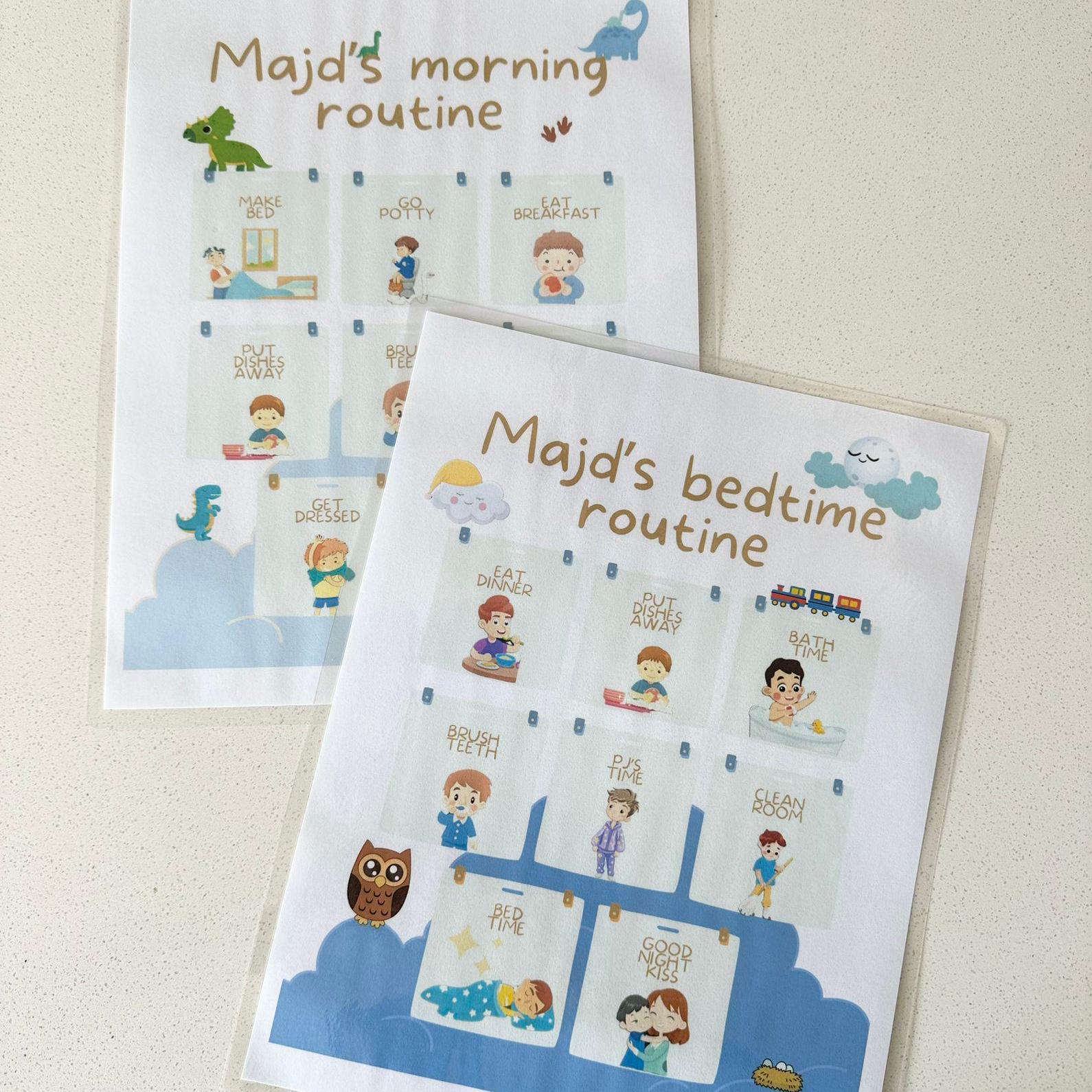 Morning and Bedtime Routine Charts - Etsy