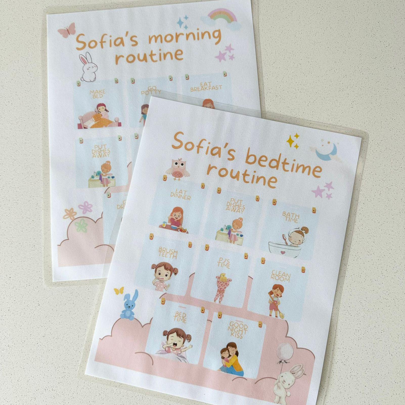 Morning and Bedtime Routine Charts - Etsy