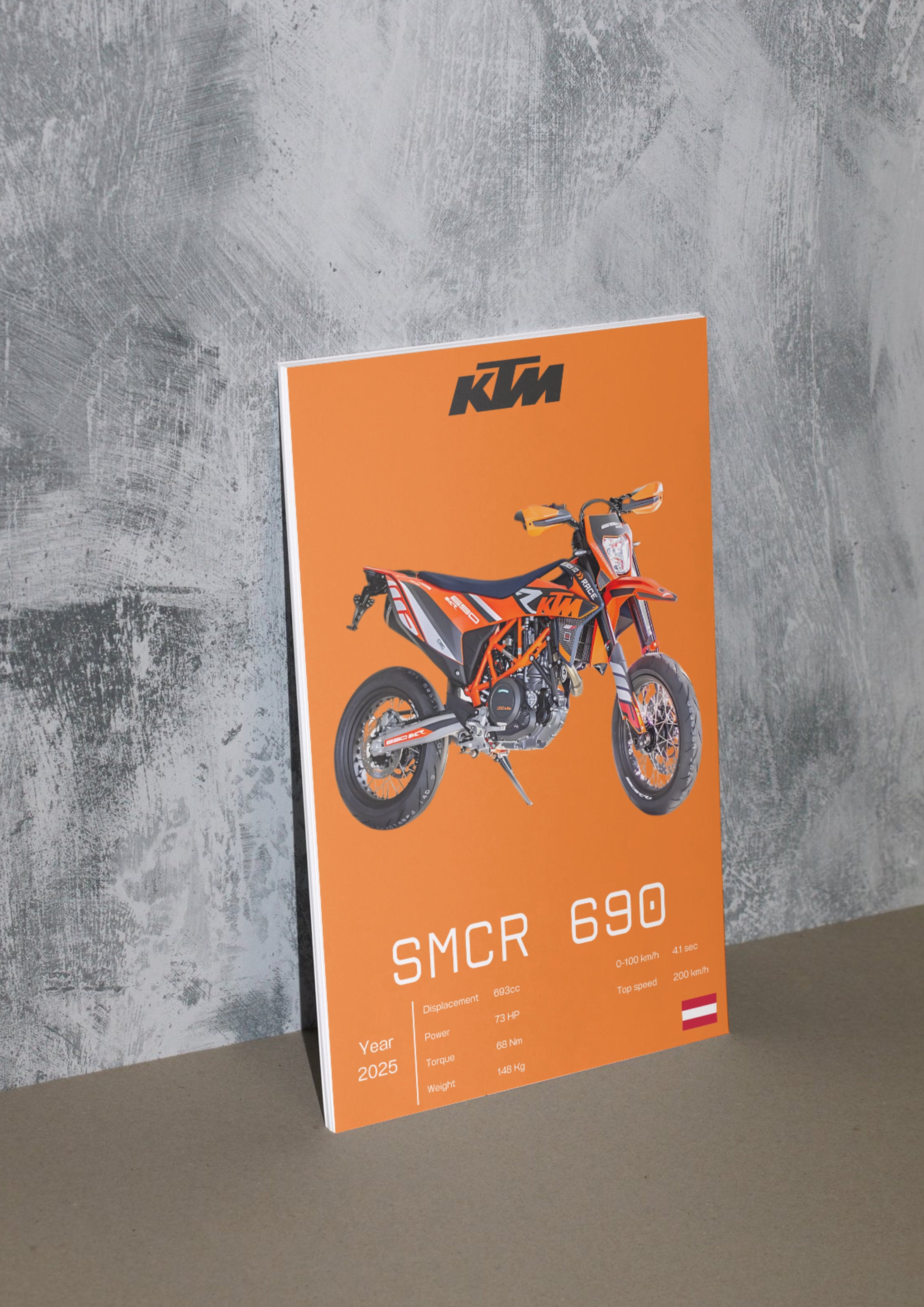 KTM SMCR 690 2023 - Motorcycle Wall Deco Motor Line Art for A ...