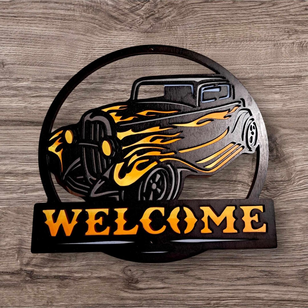 Garage Welcome Sign, Man Cave, Antique Car, Vintage, Gifts, Reminisce ...