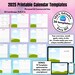 26 Editable Printable Digital Monthly 2025 Landscape Calendar Canva ...