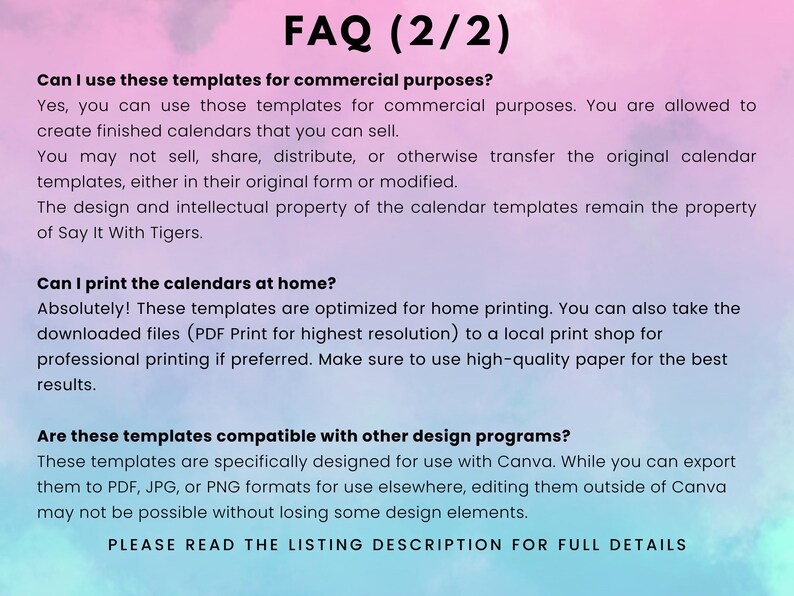 26 Editable Printable Digital Monthly 2025 Landscape Calendar Canva ...