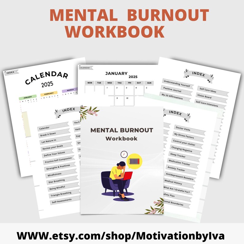 Digital Download Mental Burnout Workbook Mental Health Toolkit Burnout ...