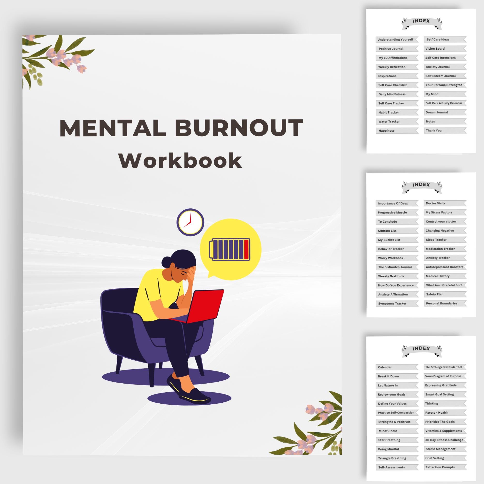 Digital Download Mental Burnout Workbook Mental Health Toolkit Burnout ...